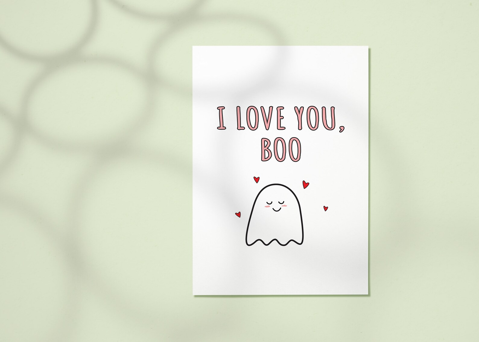 I Love You Boo Card for Boyfriend, Cute Halloween Card for Boyfriend ...