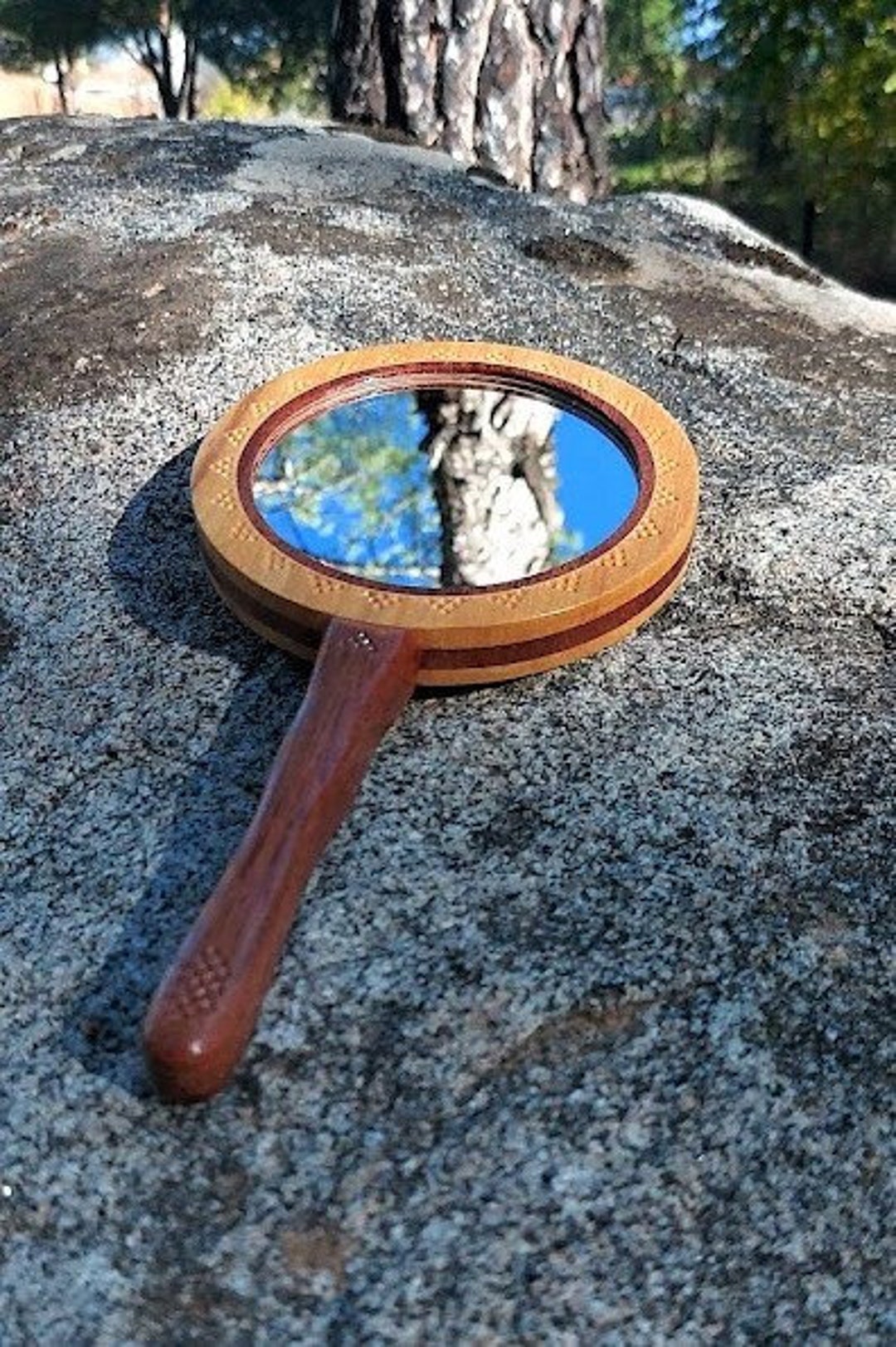 Mirror Wooden Mirror Hand Mirror Bathroom Mirror Wood Hand - Etsy