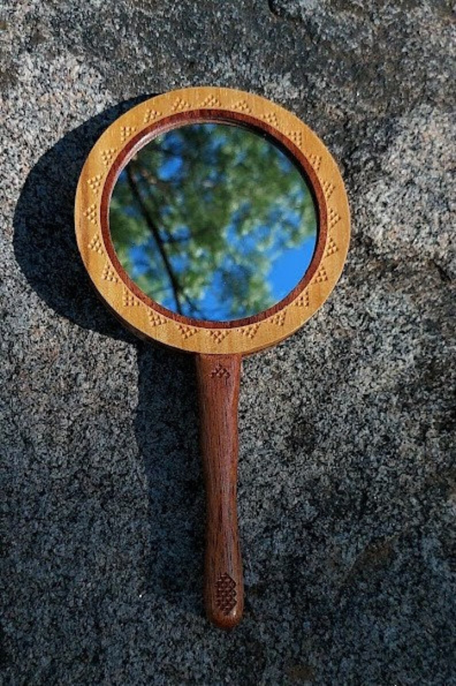 Mirror Wooden Mirror Hand Mirror Bathroom Mirror Wood Hand - Etsy