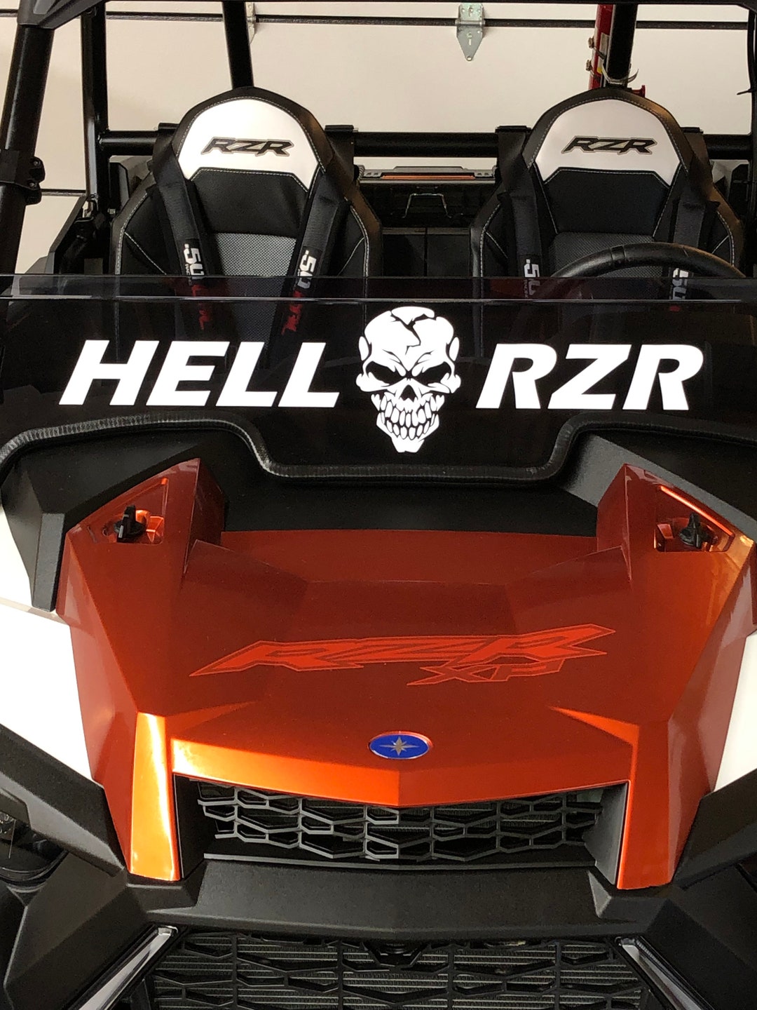 Hell RZR Skull Vinyl Decal - Oracle 651 Font - Etsy