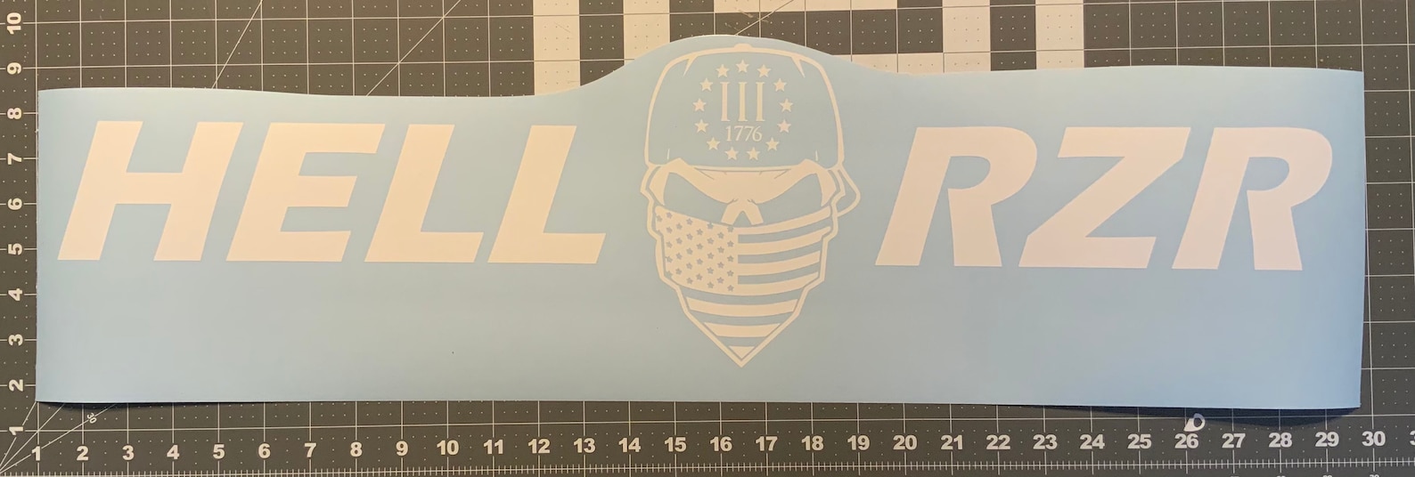 Hell RZR Skull Vinyl Decal - Oracle 651 Font - Etsy