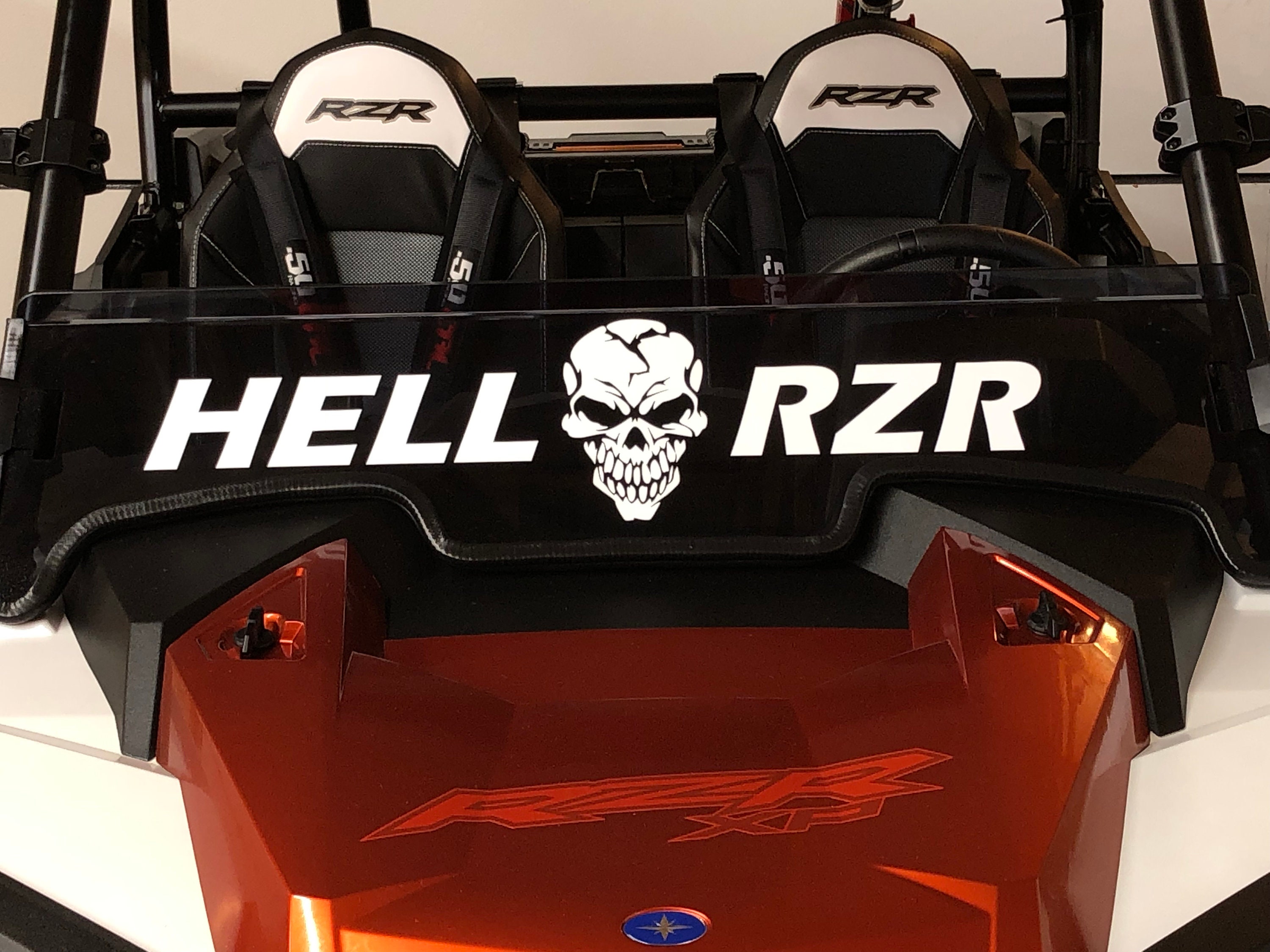 Hell RZR Skull Vinyl Decal - Oracle 651 Font - Etsy