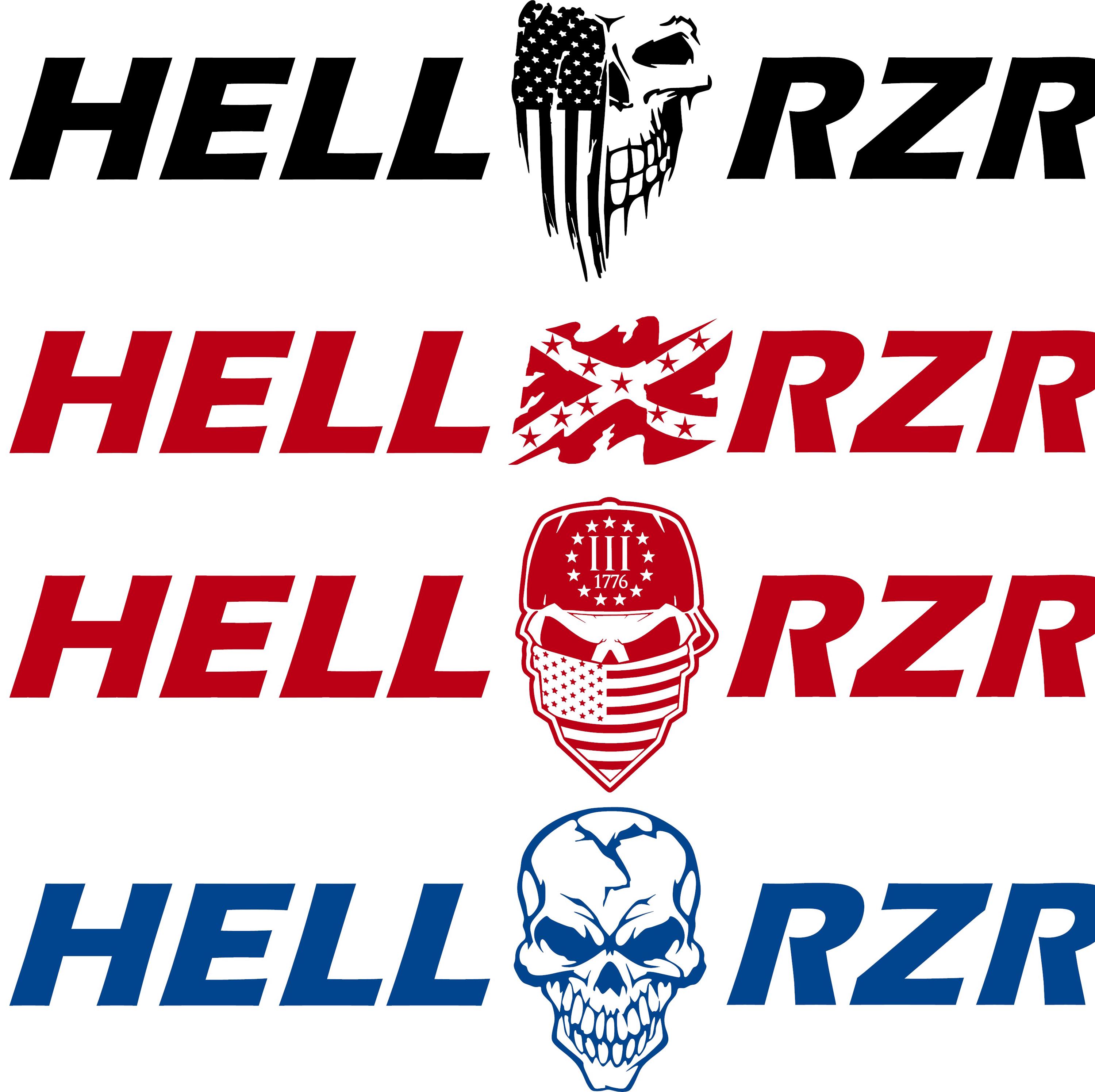 Hell RZR Skull Vinyl Decal - Oracle 651 Font - Etsy