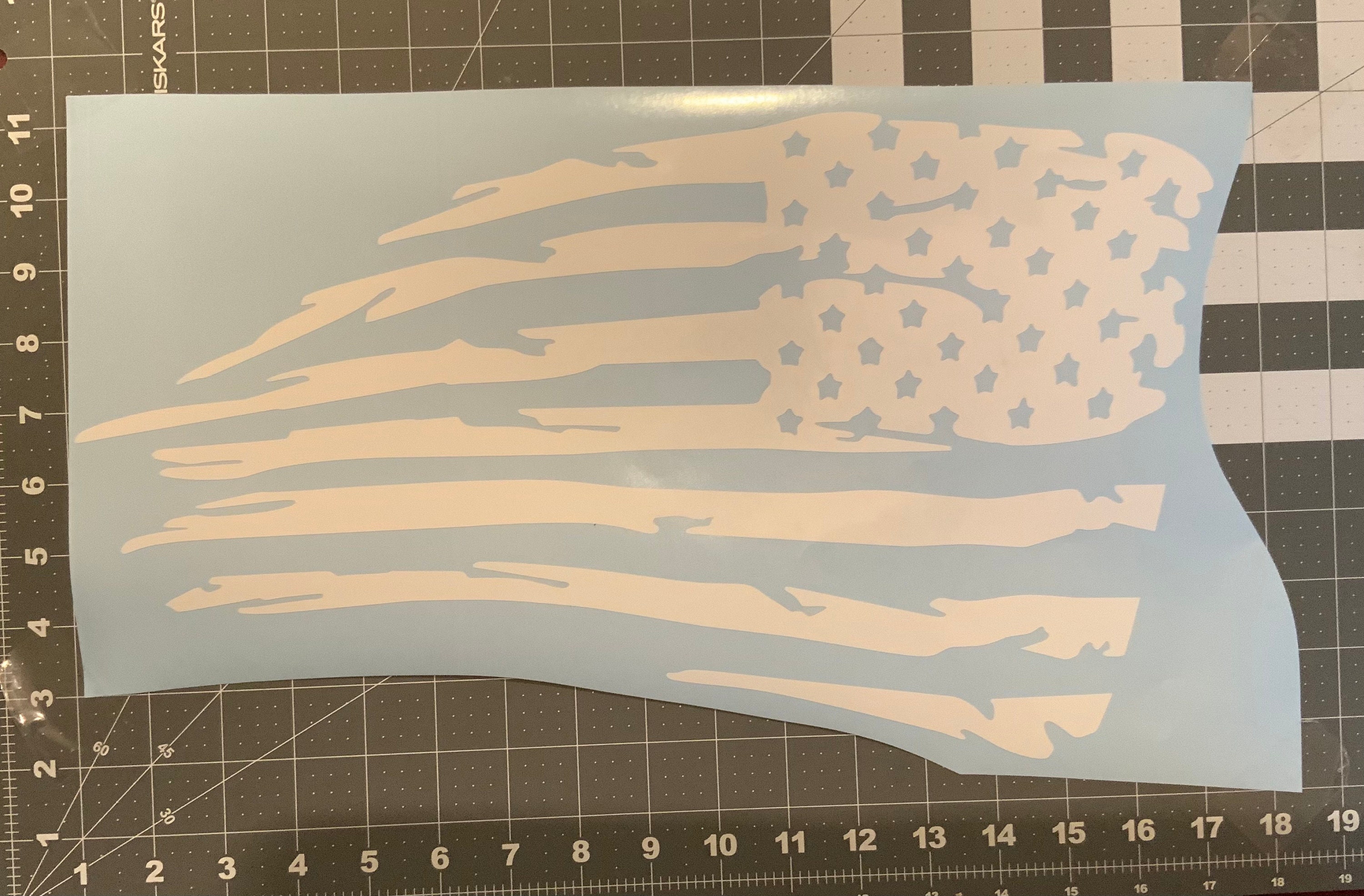 Distressed Flag Decal - Etsy