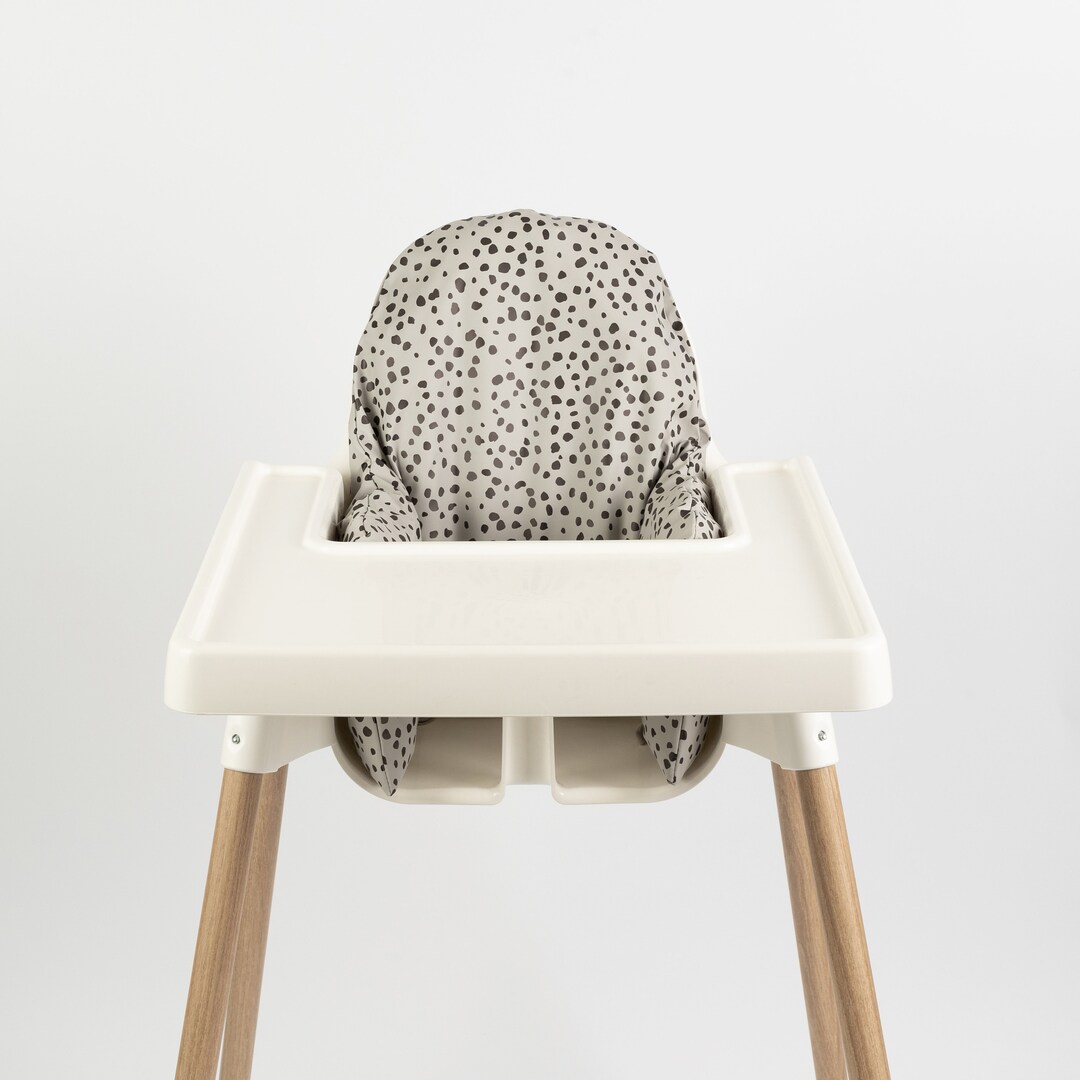 Wipeable Cushion Cover for IKEA Antilop Highchair - Dots on Cool Grey ...