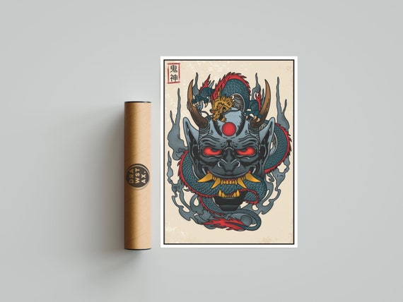 Traditional Japanese Dragon Mask