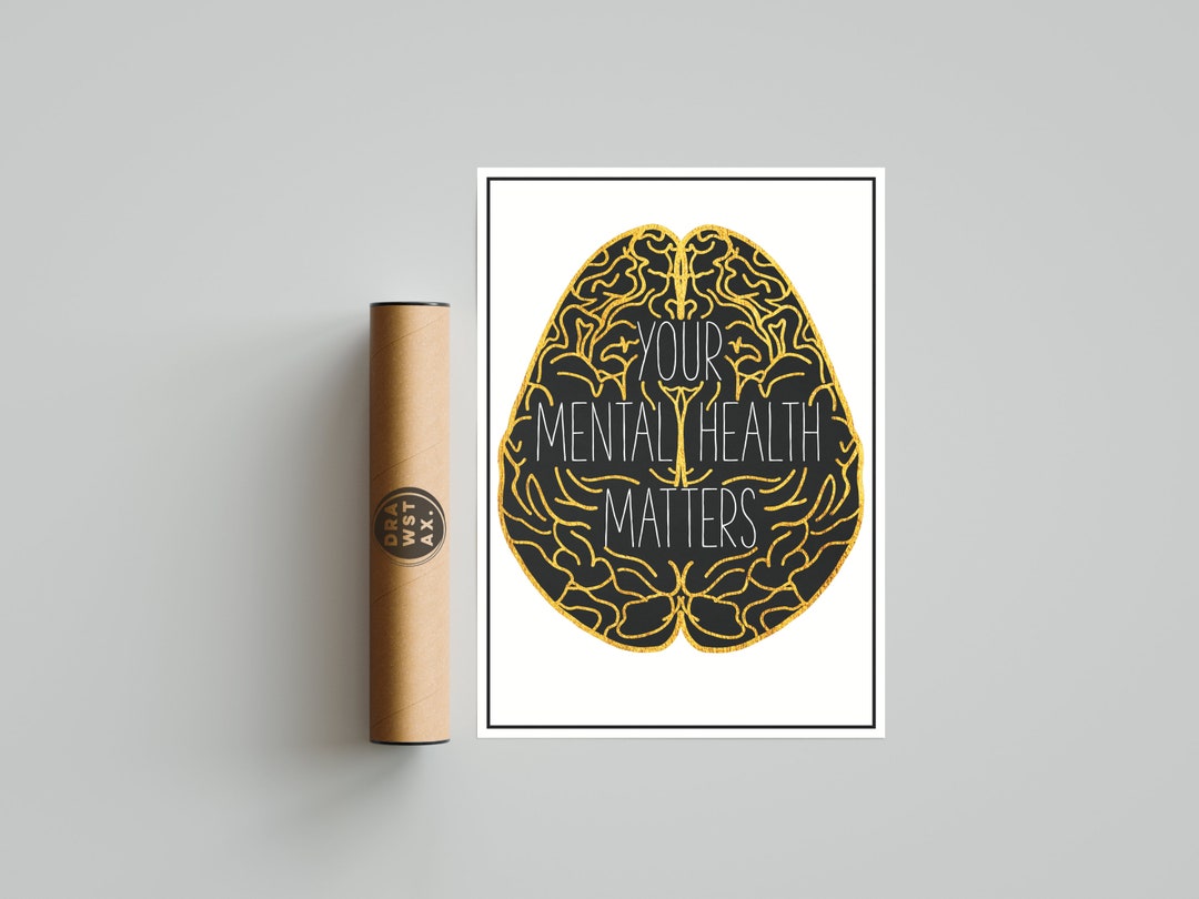 Your Mental Health Matters Illustration Print Mental Health Mental ...