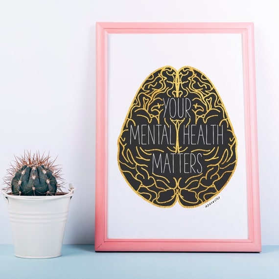 Your Mental Health Matters Illustration Print A5 & A6 Prints | Etsy