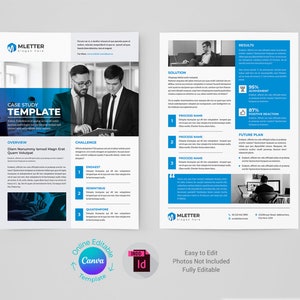 Canva Case Study Template Monthly Case Study Business Case - Etsy