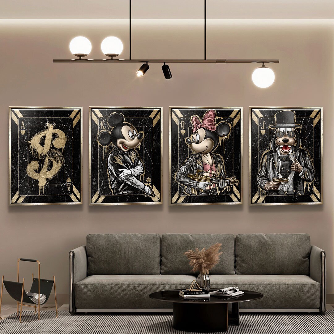 Goofy Comic Pop Art Canvas Picture Goofy Gangster Jack of - Etsy