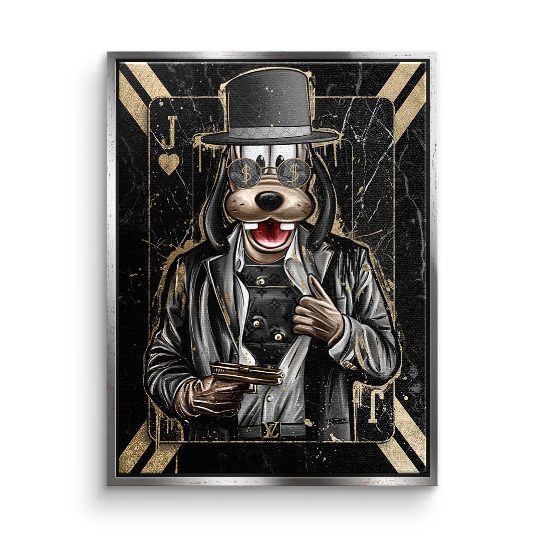 Goofy Comic Pop Art Canvas Picture Goofy Gangster Jack of - Etsy