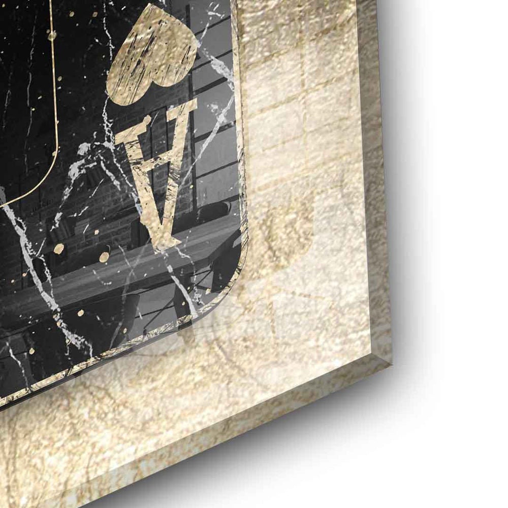 Comic Pop Art Ace of Hearts Gold Leaf Picture Gangster Sign - Etsy