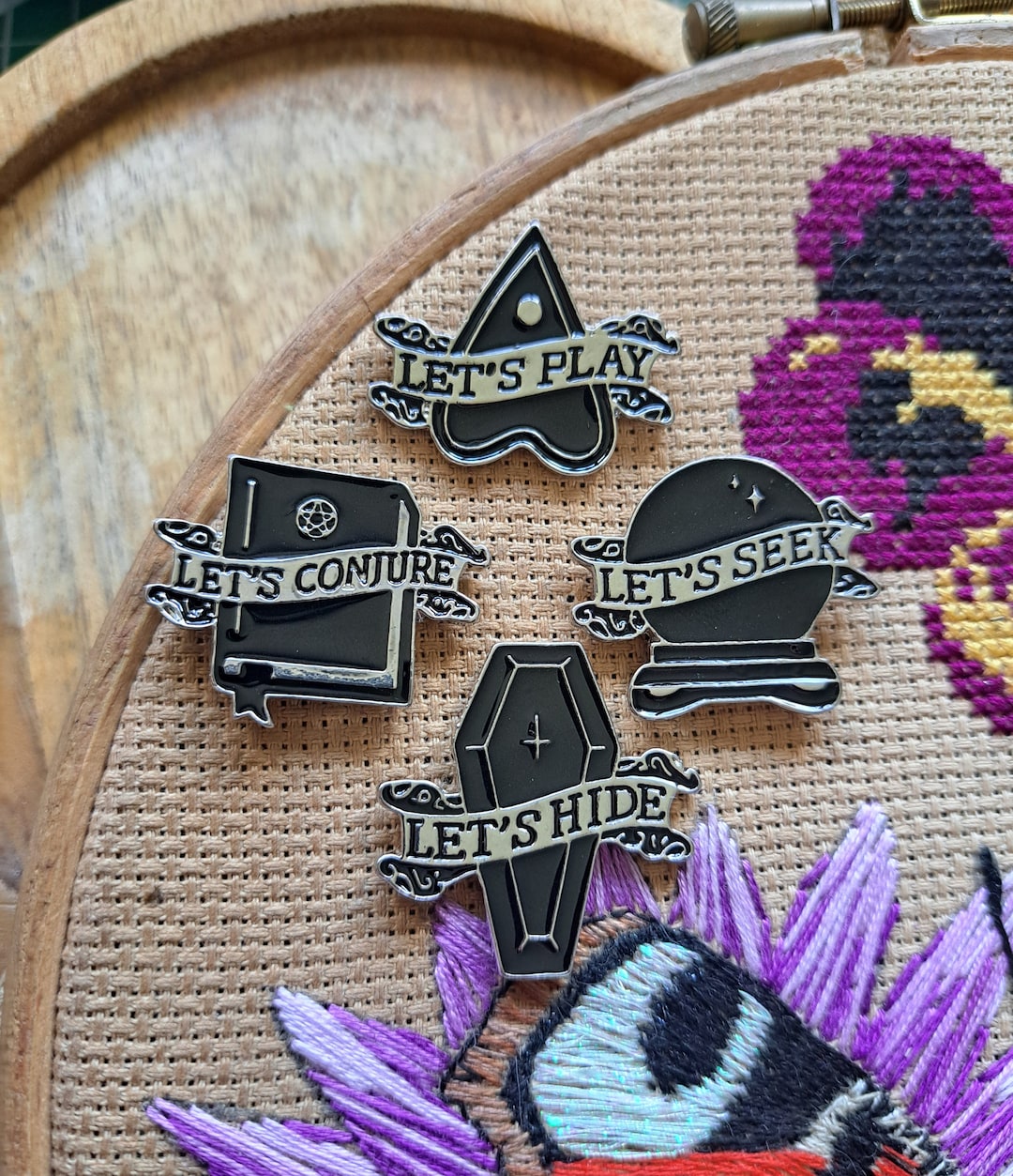 Glass Ball, Coffin, Book of the Dead, Ouija Board, Goth Dark Magic ...