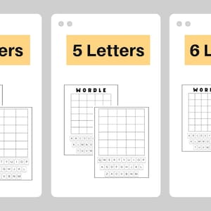 Blank Wordle Printable | Instant Download Paper Wordle Game | Custom ...