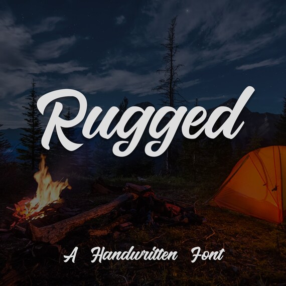 Rugged Font A Handwritten Font TTF / OTF Cricut Fonts | Etsy
