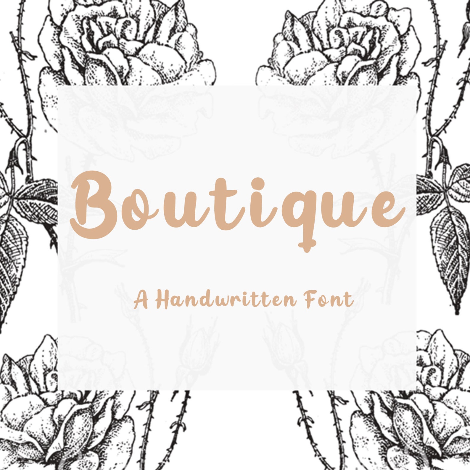 Boutique Font Handwritten Font TTF / OTF Cricut Fonts - Etsy