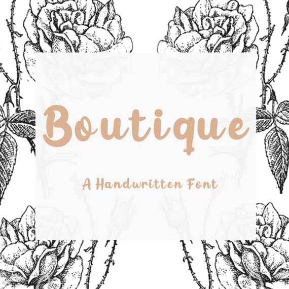 Boutique Font Handwritten Font TTF / OTF Cricut Fonts | Etsy