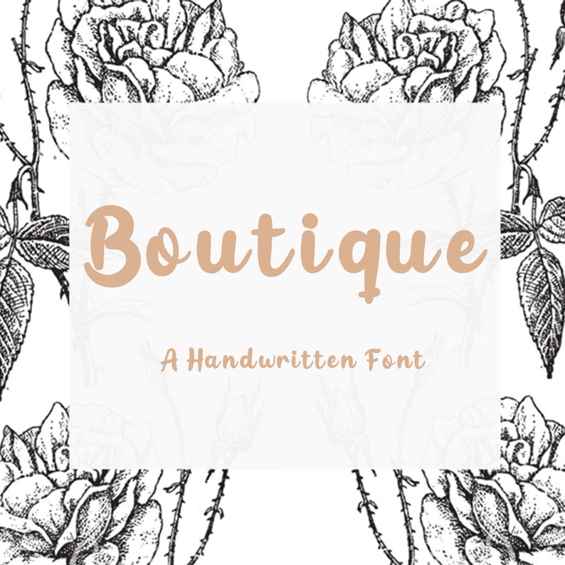 Boutique Font Handwritten Font TTF / OTF Cricut Fonts - Etsy