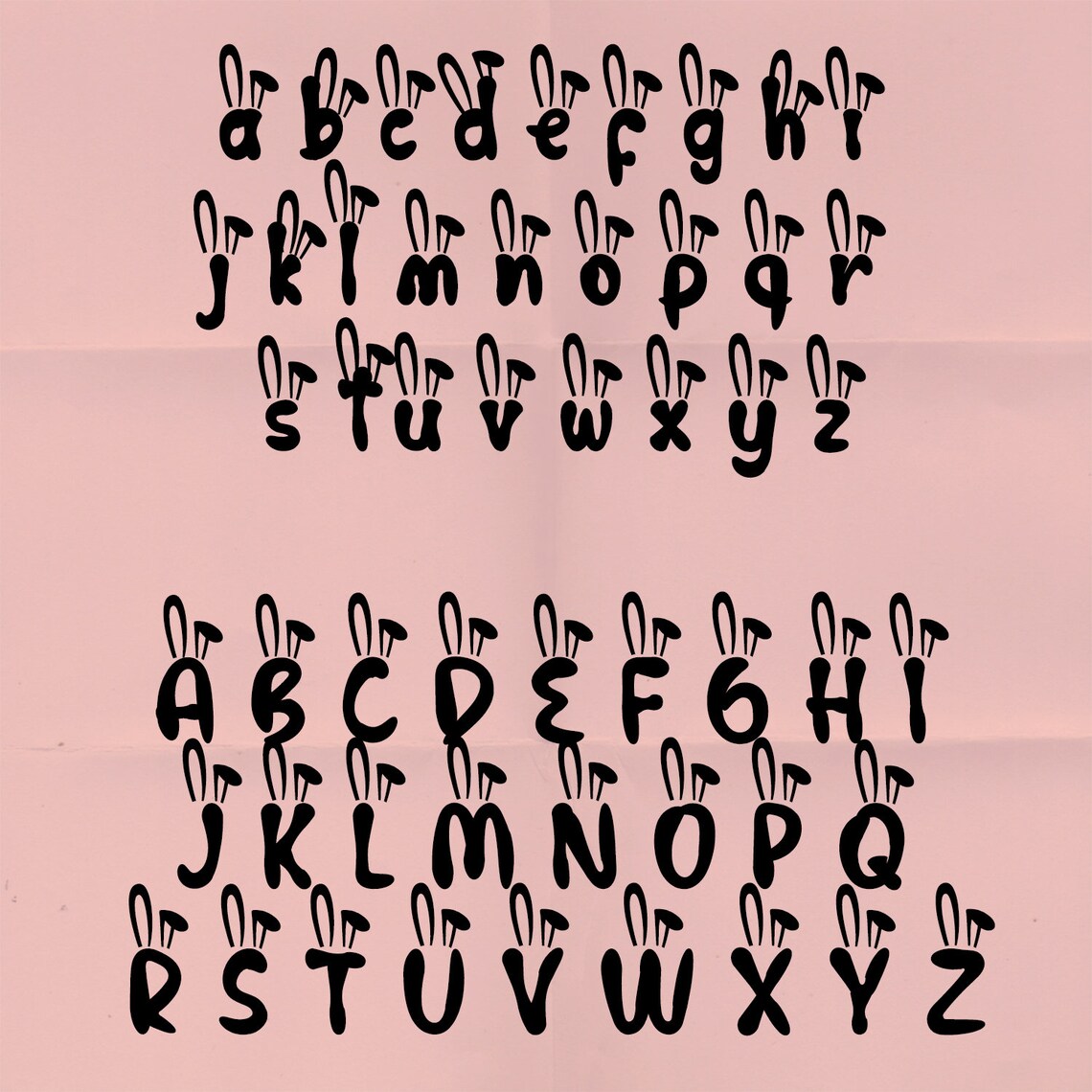 Bunny Ears Font: Fun Easter Calligraphy (OTF) - Etsy