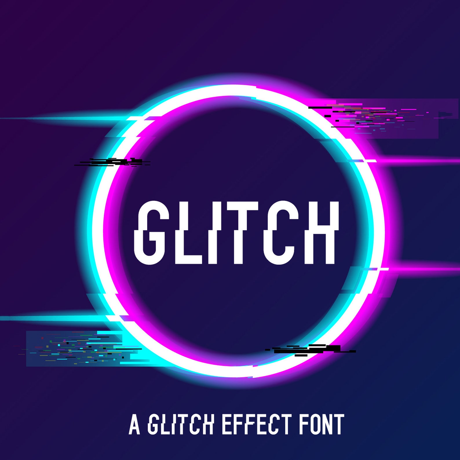 Glitch Font - Glitch Effect Font - TTF / OTF, Cricut Fonts, Calligraphy ...