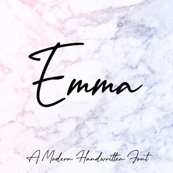 Emma Font Modern Handwritten Font TTF / OTF Cricut Fonts - Etsy