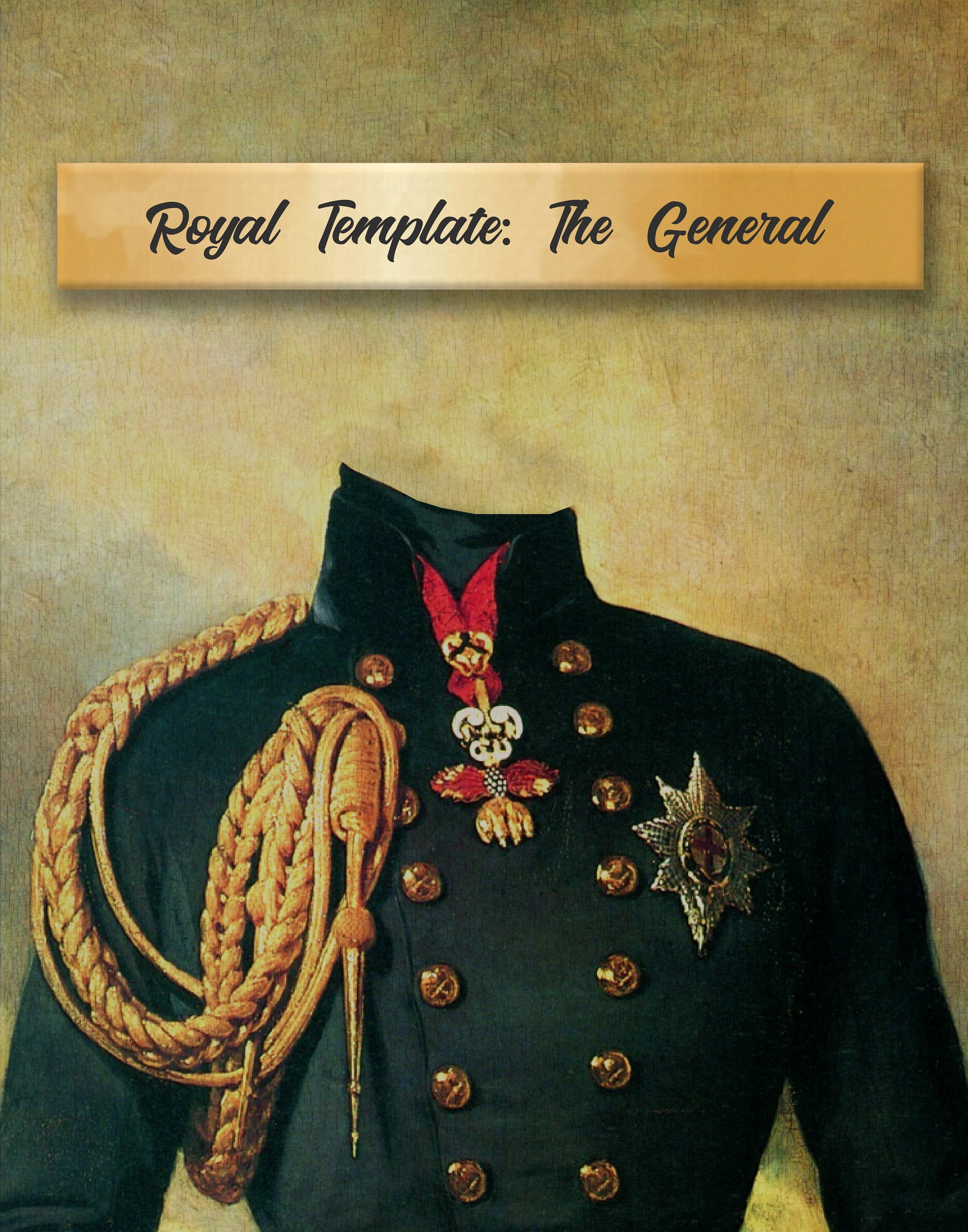 Historical Royal Renaissance Pet Portrait Template DIY PSD Etsy UK