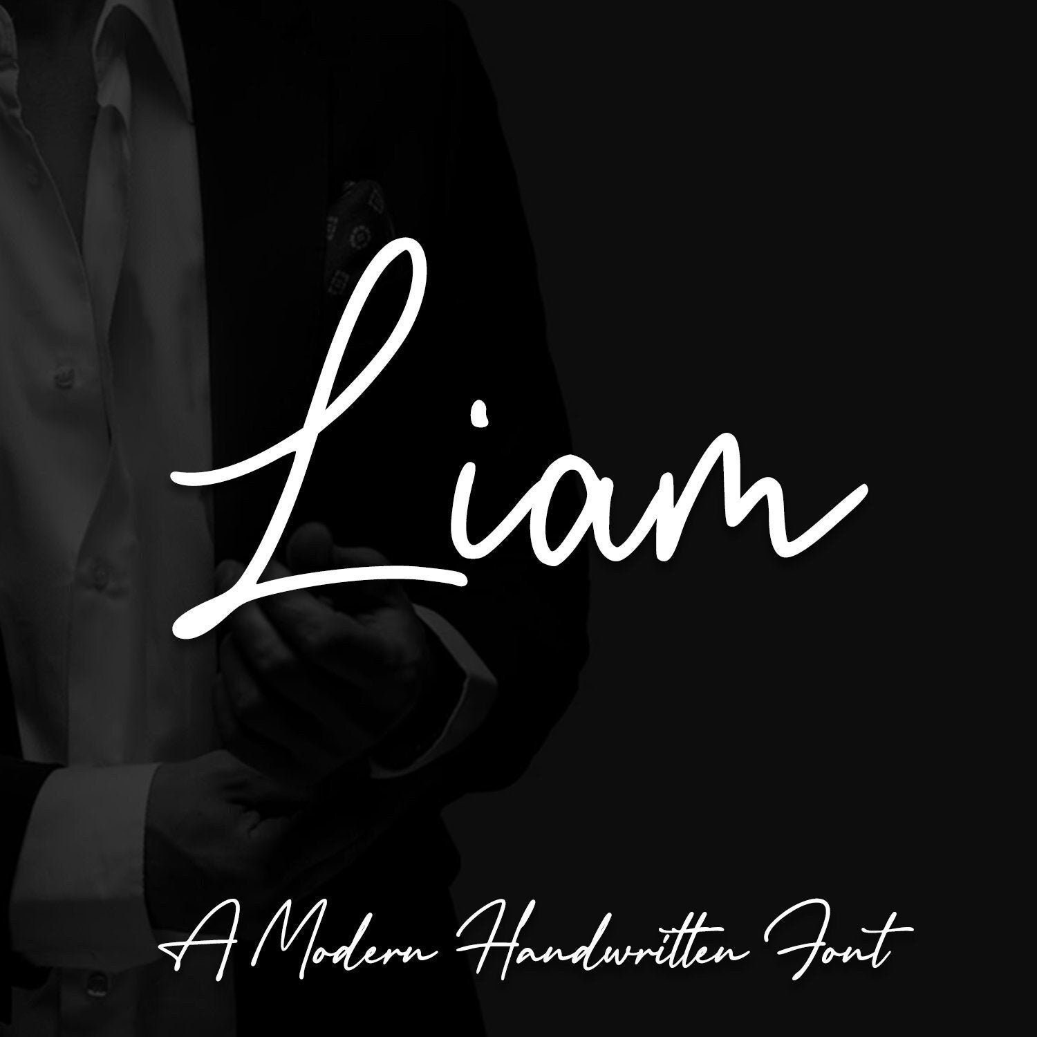 Liam Font - Modern Handwritten Font for Signatures - TTF / OTF, Cricut ...