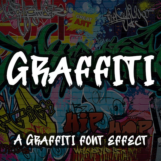 Graffiti Font - Graffiti Effect Font - TTF / OTF, Cricut Fonts ...