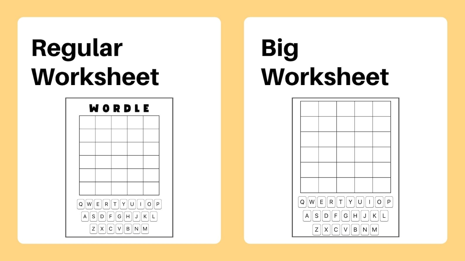 Blank Wordle Printable | Instant Download Paper Wordle Game | Custom ...