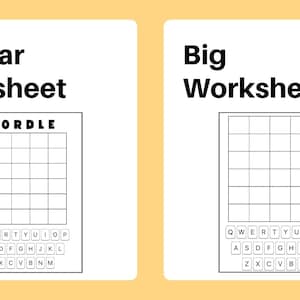 Blank Paper Wordle Template: Printable Word Game (instant Download) - Etsy