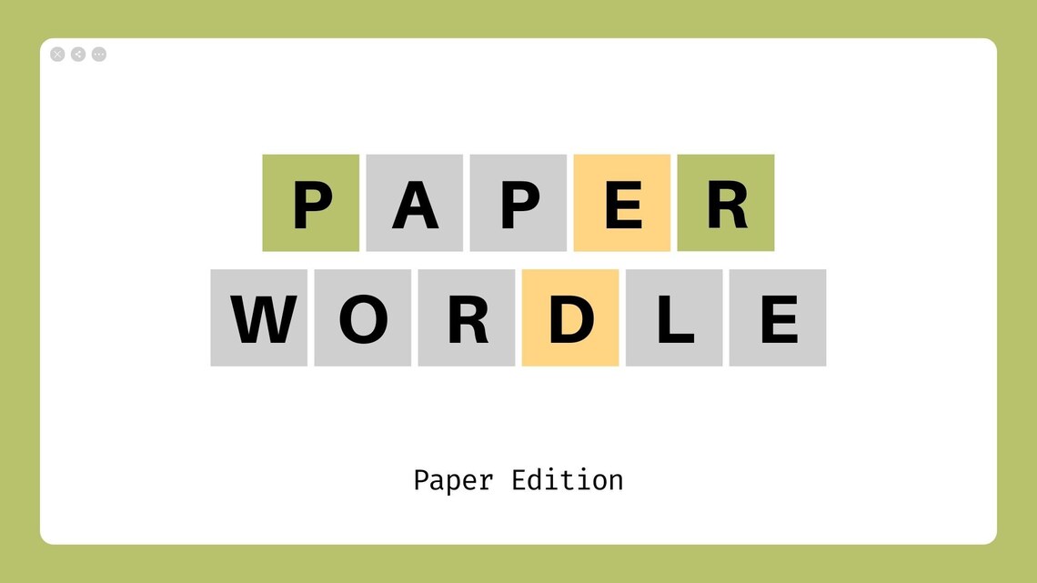 Blank Wordle Printable Instant Download Paper Wordle Game Etsy Finland