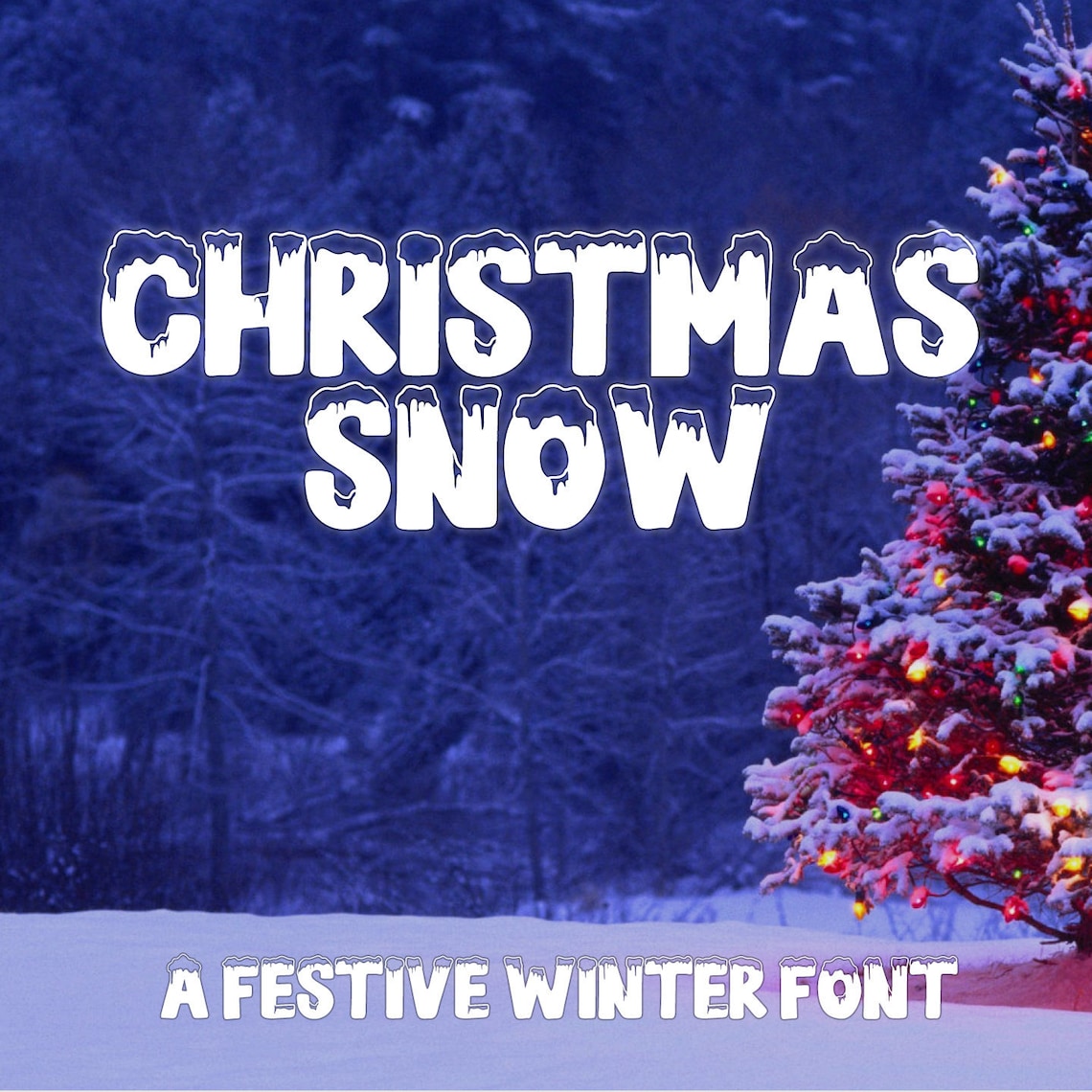 Christmas Snow Font - Festive Winter Holiday Font - TTF / OTF, Cricut ...