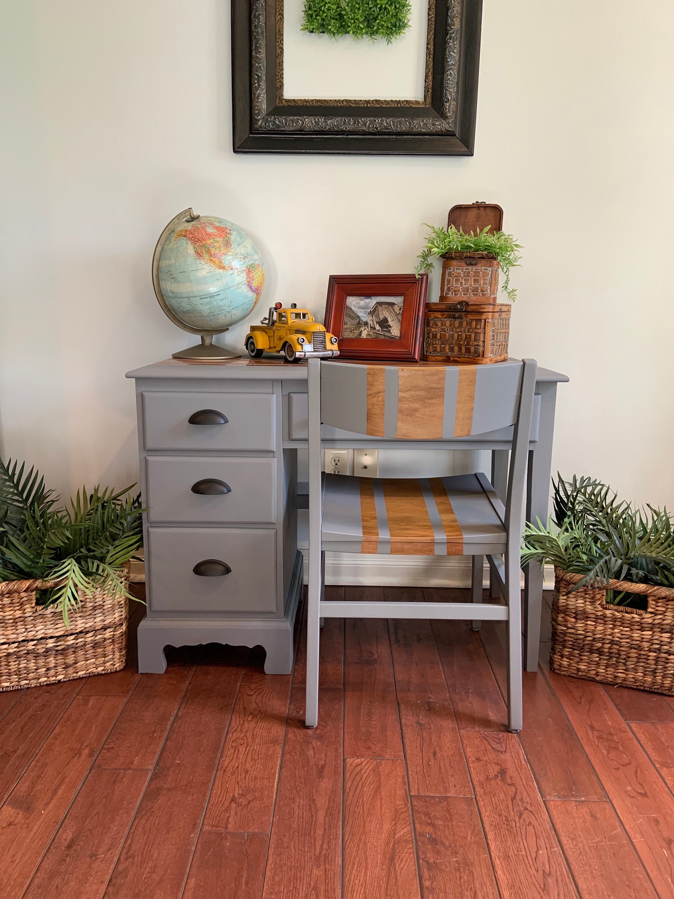 Reimagined Refurbished Desk and Chair Office Bedroom - Etsy