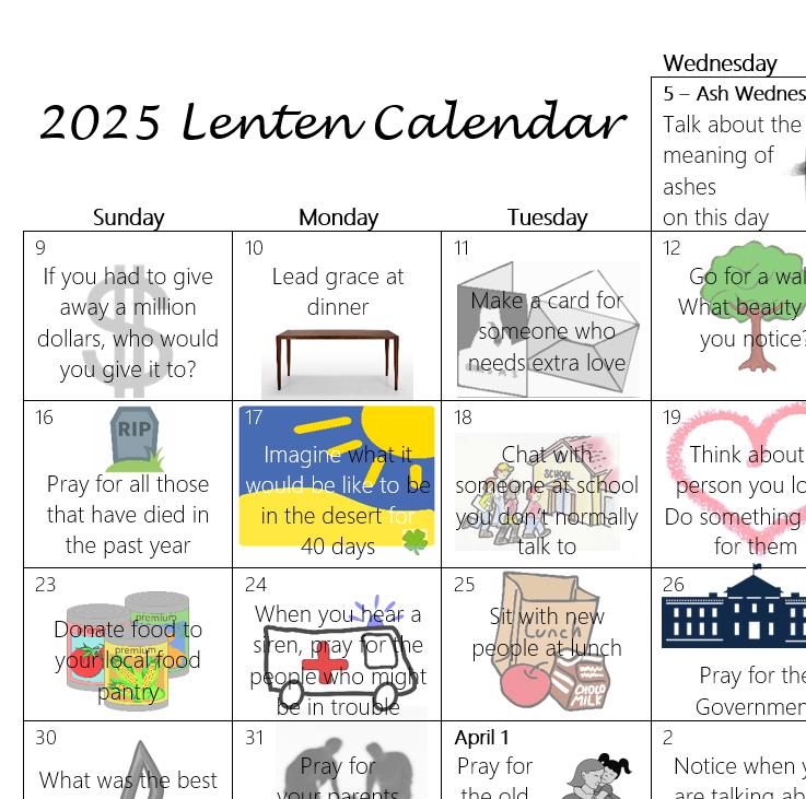 2025 Kids Lenten Calendar - Digital Download - Etsy