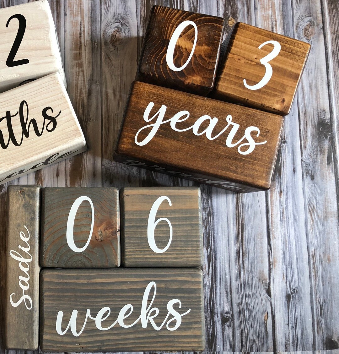 Baby Age Blocks - Etsy