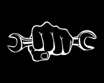 Mechanic Decal White Choose Size | Etsy