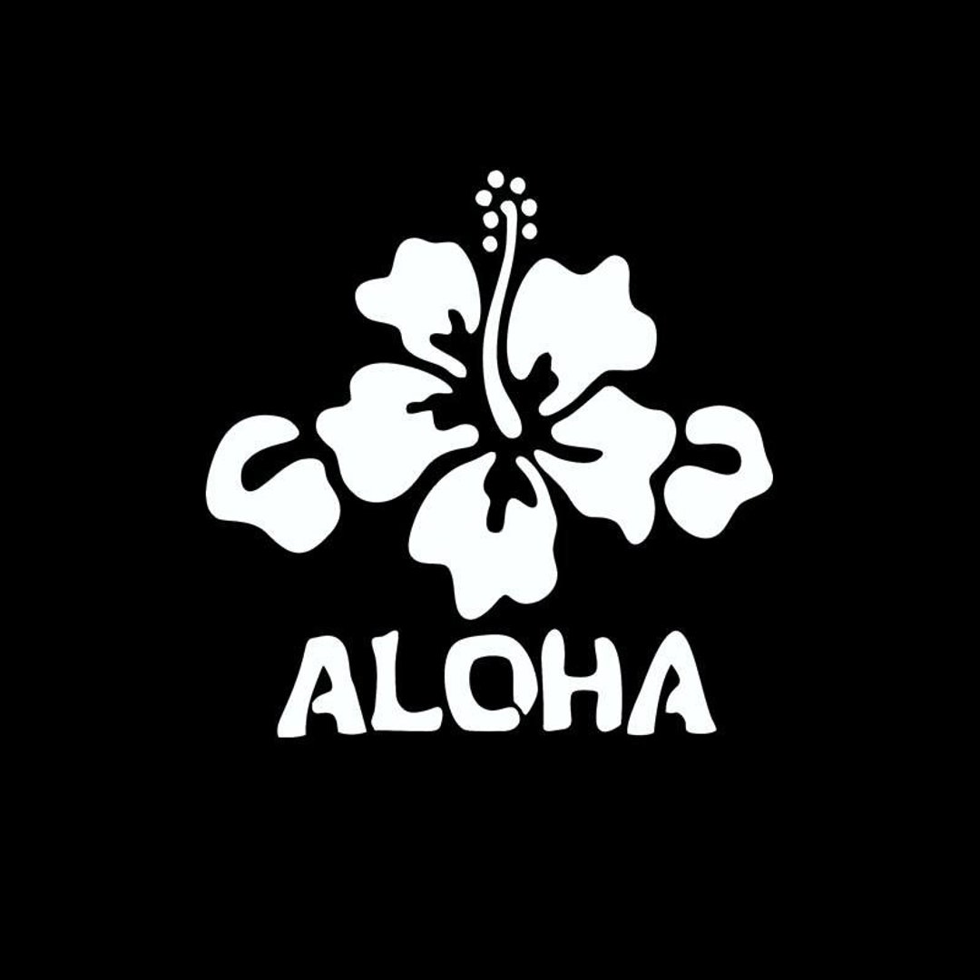 Aloha Hawaiian Flower Decal White Choose Size - Etsy