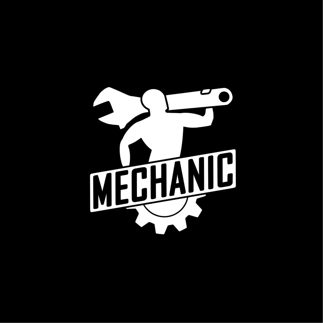 Mechanic Decal White Choose Size - Etsy