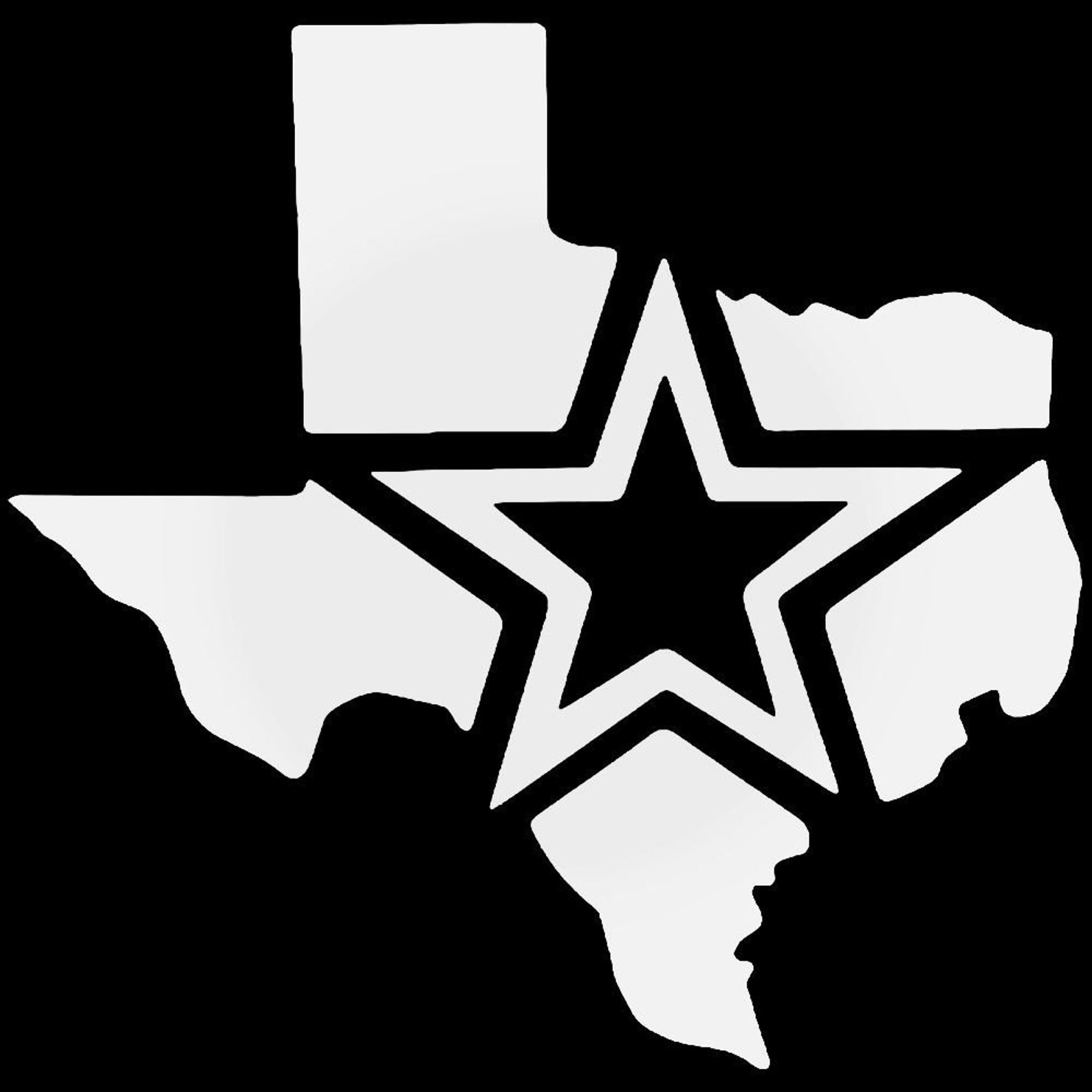 Texas Star Decal White Choose Size - Etsy