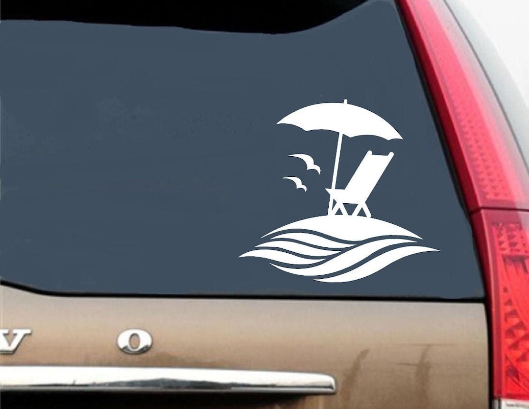Beach Scene Decal - Etsy