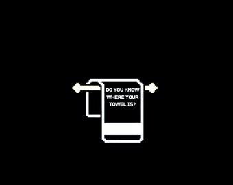 Don't Panic Hitchhiker's Guide to the Galaxy White | Etsy