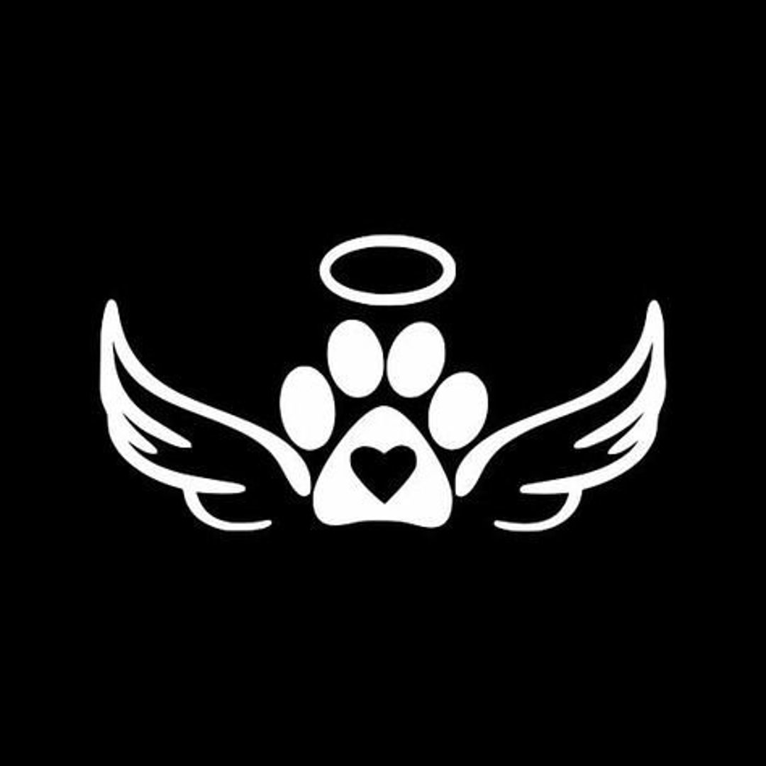 Love of Dogs Angel Decal White Choose Size - Etsy