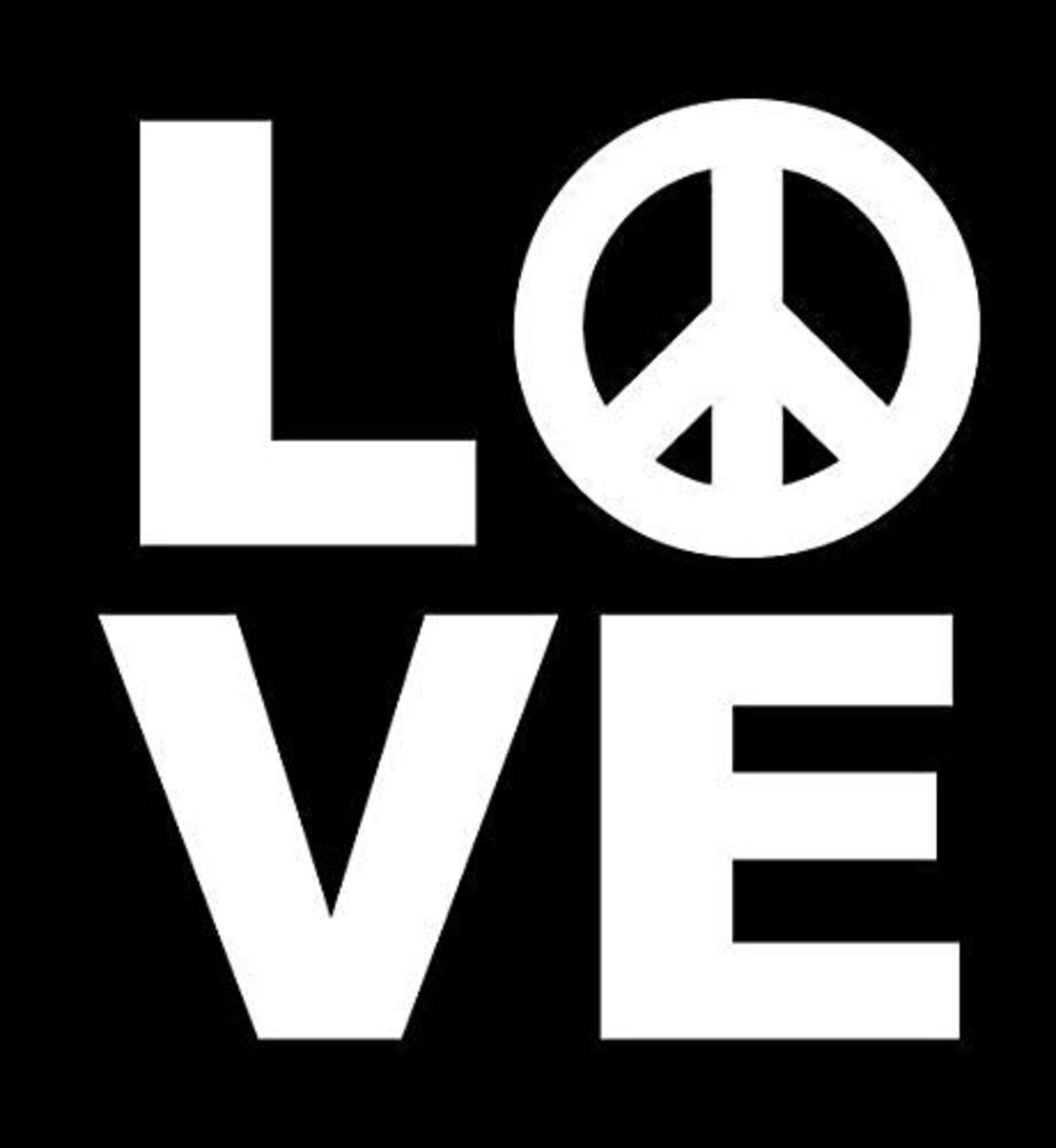 Peace and Love Decal Choose Size and Color - Etsy