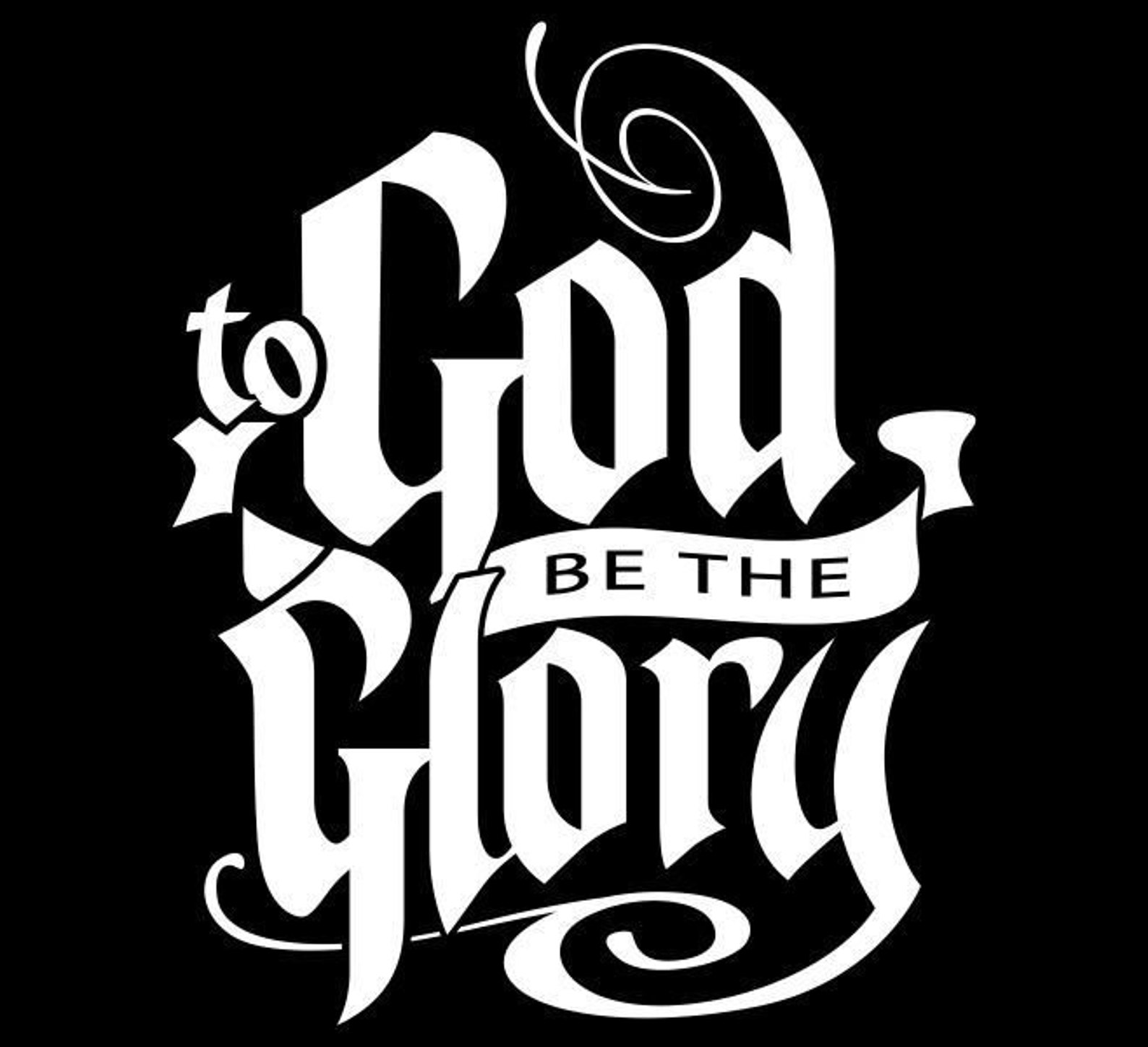To God Be the Glory Christian Decal White Choose Size - Etsy