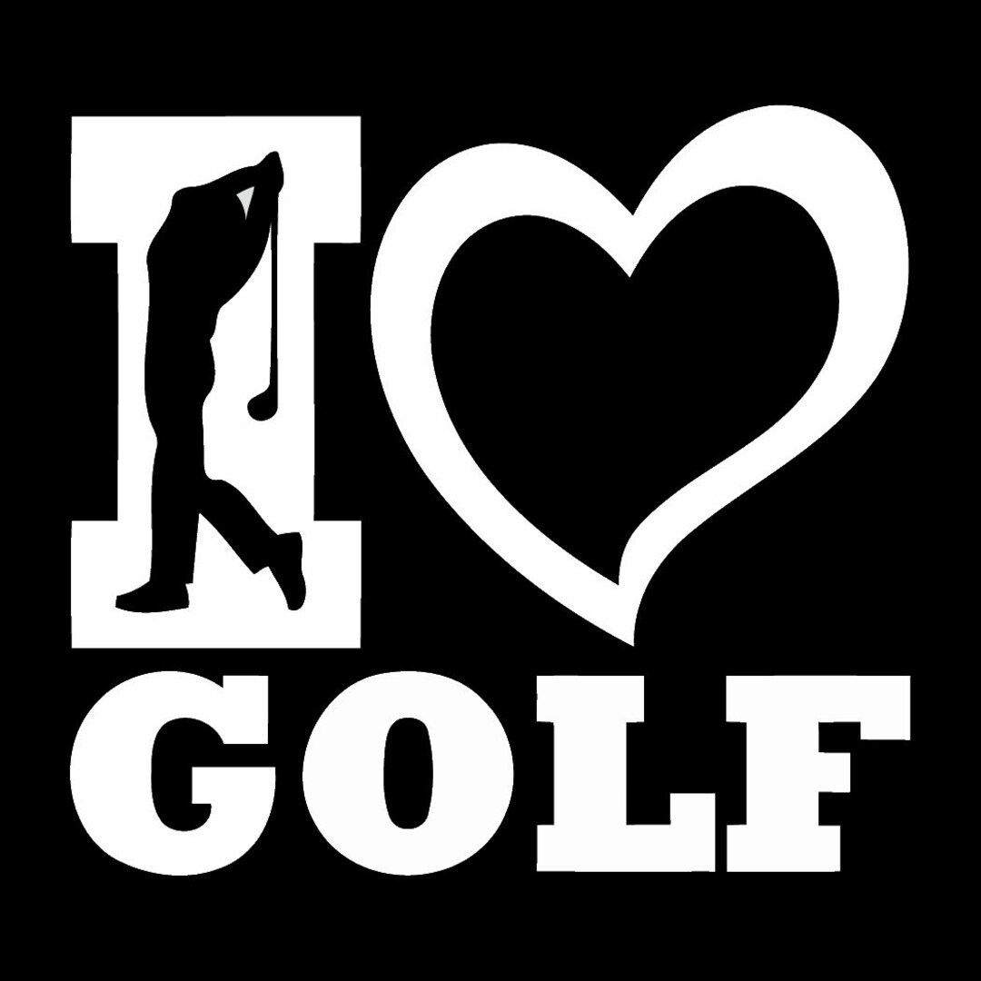 I Love Golf Decal White Choose Size - Etsy
