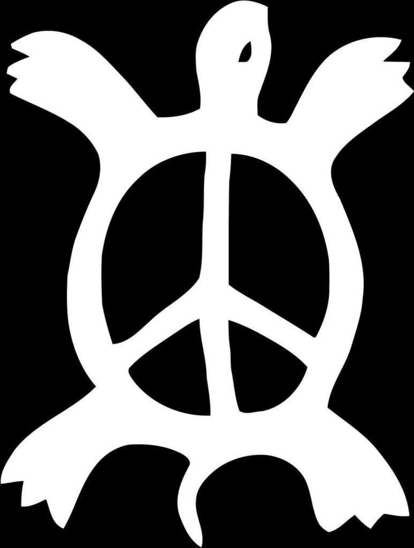Peace Turtle Decal White Choose Size - Etsy.de