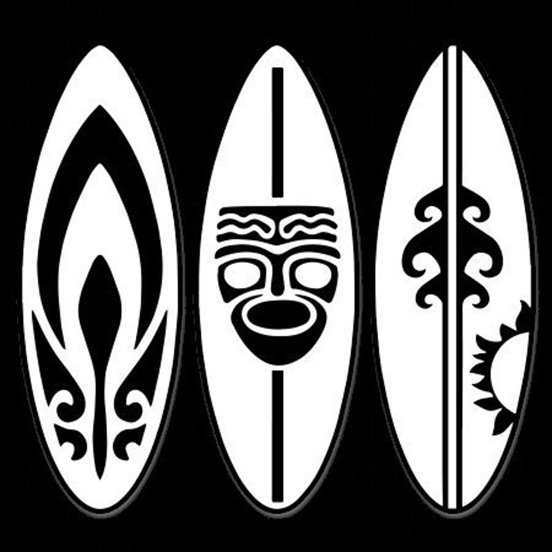 Surf Board Decal White Choose Size - Etsy