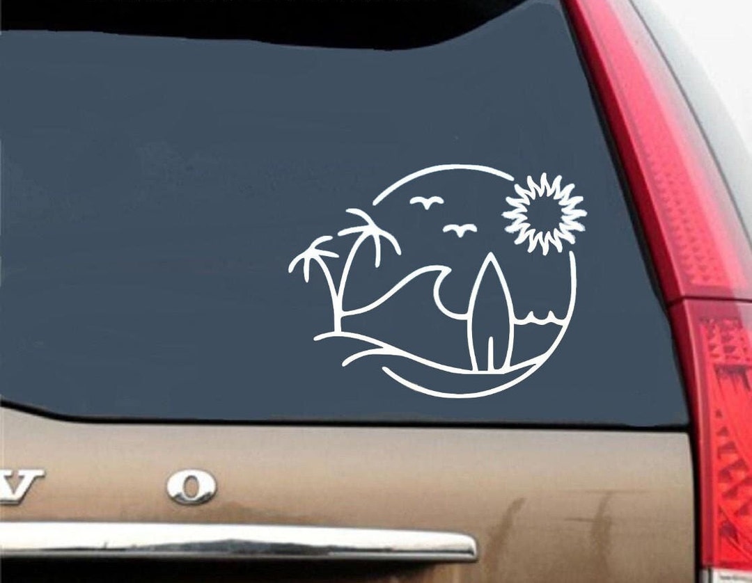 Beach Scene Decal - Etsy