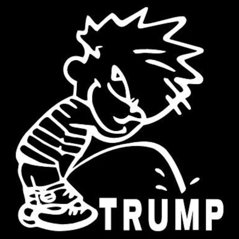Calvin Pee on Decal - Etsy