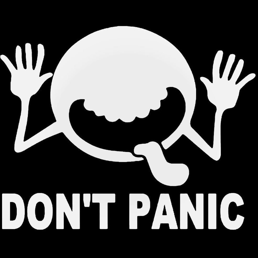 Don't Panic Hitchhiker's Guide to the Galaxy Decal White Choose Size - Etsy